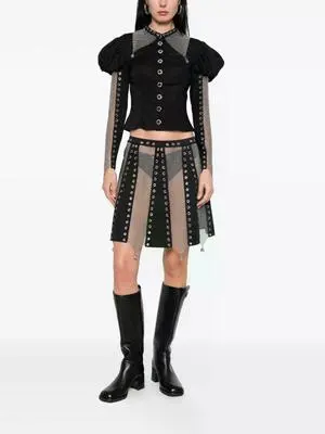 CHOPOVA LOWENA Titan Eyelet Mini Skirt