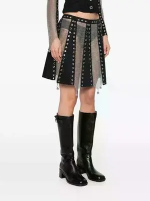 CHOPOVA LOWENA Titan Eyelet Mini Skirt