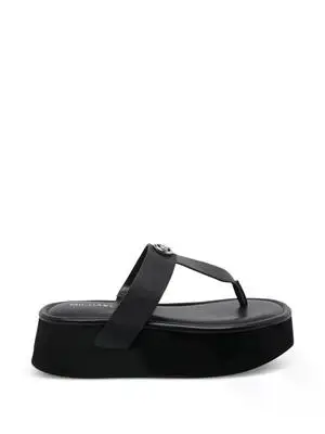 Michael Kors Logo-detail Platform Sandals - Black