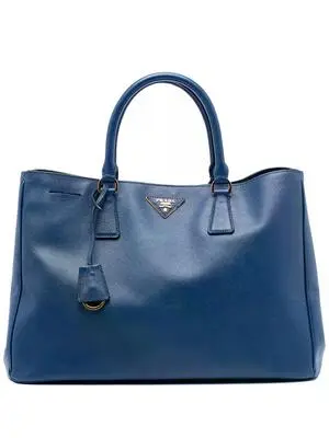 Prada Large Saffiano Lux Galleria Satchel - Blue