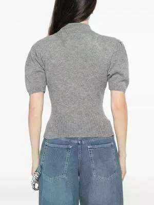 Simone Rocha Embellishment Puff-sleeves Sweater - Grey