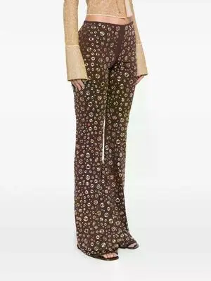 Oseree Embellished Flared Trousers