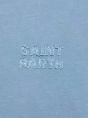 MC2 SAINT BARTH Embroidered-logo T-shirt - Blue
