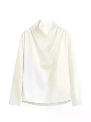 TOTEME Draped Cowl-neck Blouse - White