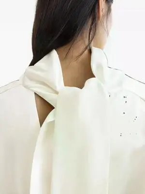 TOTEME Draped Cowl-neck Blouse - White