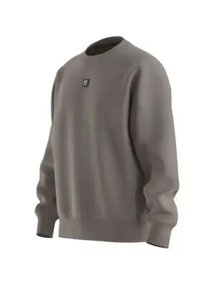 Hugo Crew-neck Sweatshirt With Logo Patch - Brown