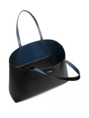 Bally Grained Tote Bag With Logo And Pouch