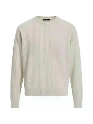 Women's Crew Neck Ribbed Sweaters