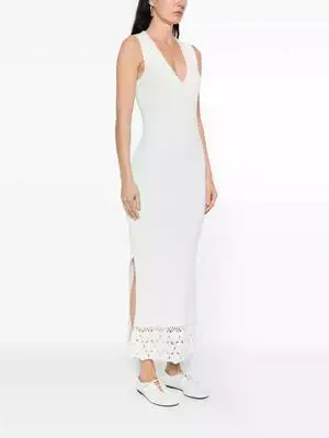 GANNI Crochet V-neck Dress