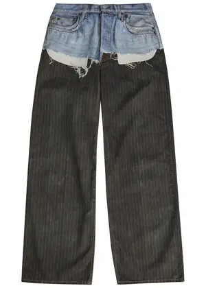Acne Studios Pinstripe Wide-leg Jeans - Blue