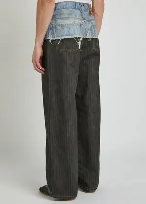 Acne Studios Pinstripe Wide-leg Jeans - Blue