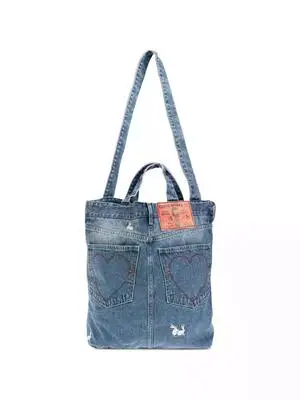 CARNE BOLLENTE Heart Patch Denim Tote Bag