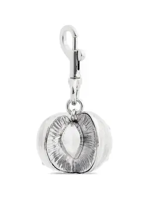 Rabanne Peach Pendant Bag Charm - Silver