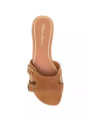 Santoni Buckle Detail Sandals - Brown