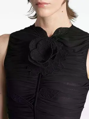 David Koma Net Insert Mini Dress - Black
