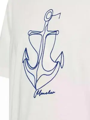 Moncler Anchor Print T-shirt - Neutrals