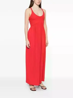Sportmax Panino Scoop-neck Maxi Dress - Red