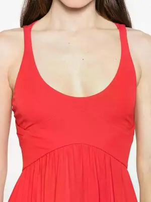 Sportmax Panino Scoop-neck Maxi Dress - Red
