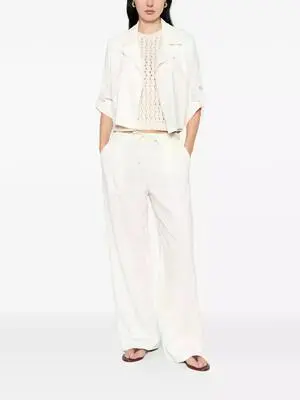 MONOCHROME Turn-up Sleeve Drawstring Jacket