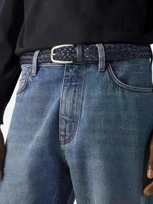 Zegna Braided Leather Belt