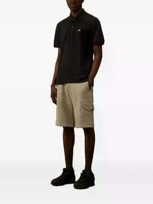C.P. COMPANY Stretch Piquet Short-sleeve Point Collar Polo - Blue