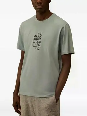 C.P. COMPANY 30/1 Jersey Short-sleeve Printed T-shirt - Blue