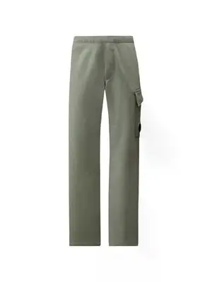 C.P. COMPANY Diagonal-raised Fleece Cargo-pocket Cotton Track Pants - Blue