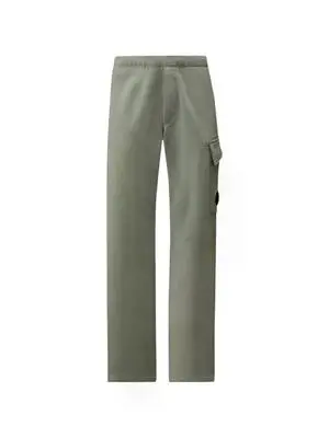 C.P. COMPANY Diagonal-raised Fleece Cargo-pocket Cotton Track Pants - Blue