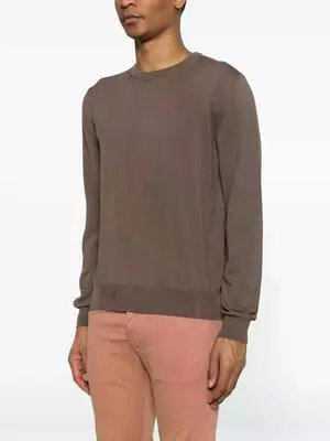 Canali Crew-neck Sweater - Brown