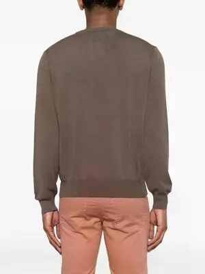 Canali Crew-neck Sweater - Brown