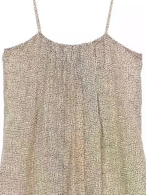 ALYSI Dotted Ramie Midi Dress