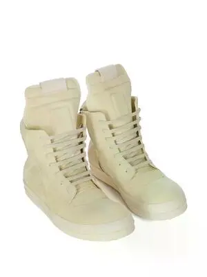 Rick Owens Geobasket Leather Sneakers - Neutrals