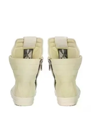 Rick Owens Geobasket Leather Sneakers - Neutrals