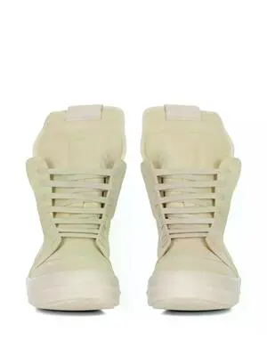 Rick Owens Geobasket Leather Sneakers - Neutrals