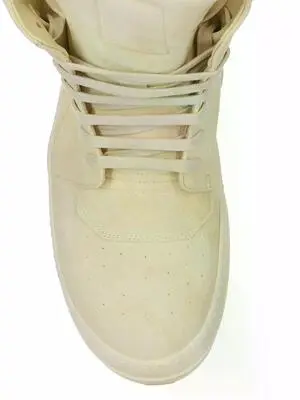 Rick Owens Geobasket Leather Sneakers - Neutrals