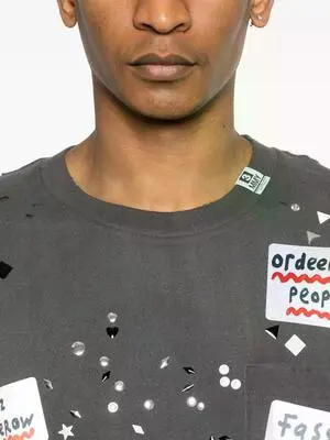 Mihara Yasuhiro Sticker-embellished T-shirt
