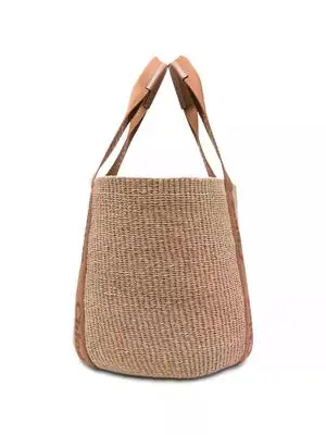 Chloé Large Woody Raffia Tote Bag - Neutrals