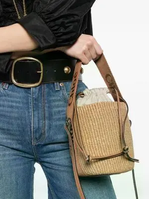 Chloé Woody Bucket Bag - Neutrals