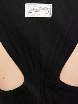 Victoria Beckham Pleated-back Tank Top - Black