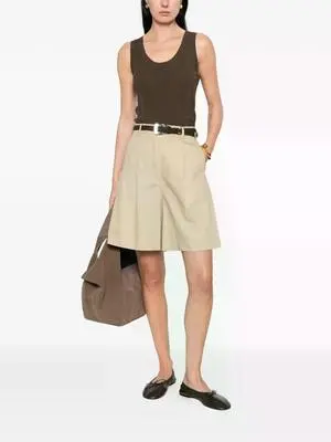 Max Mara Cuba Pleated Bermuda Shorts