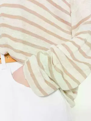Majestic Filatures Striped Linen Sweater