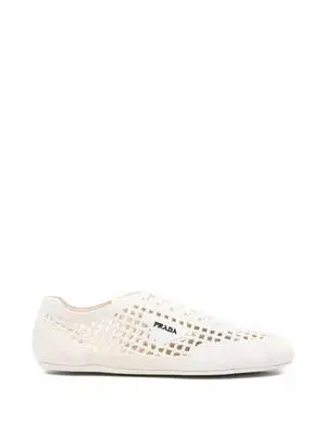 Prada Collapse Woven Low-top Sneakers - Neutrals