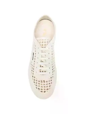 Prada Collapse Woven Low-top Sneakers - Neutrals
