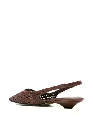 AUGUSTA Woven Harper Pumps - Brown