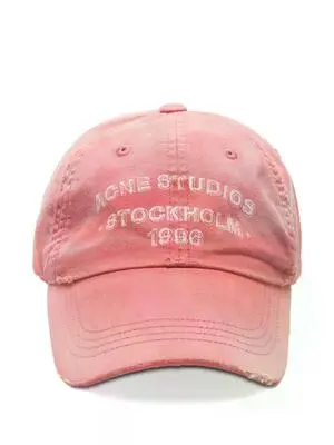 Acne Studios Logo Baseball Cap - Red