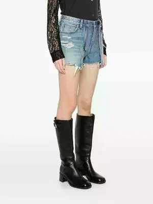 Alexander Wang Ripped Zip Shorts - Blue