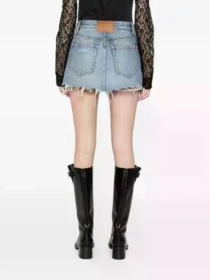 Alexander Wang Ripped Zip Shorts - Blue
