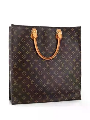 LOUIS VUITTON Vintage Sac Plat Tote Bag Monogram Canvas - Brown