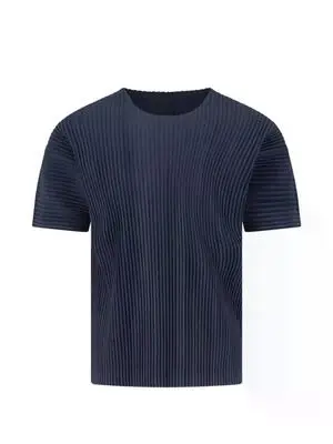 Issey Miyake Pleated T-shirt - Blue