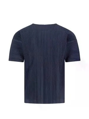 Issey Miyake Pleated T-shirt - Blue